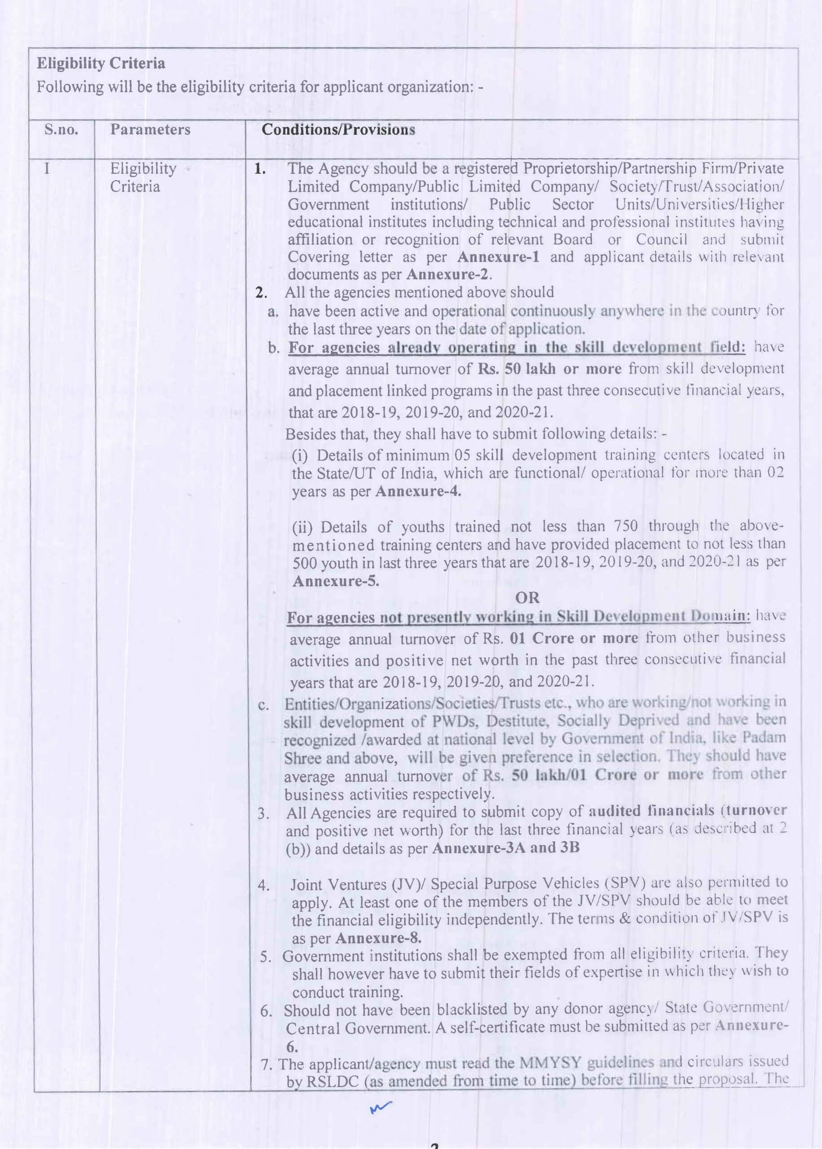 EOI to Undertake the Project under Mukhya Mantri Yuva Sambal Yojana ...