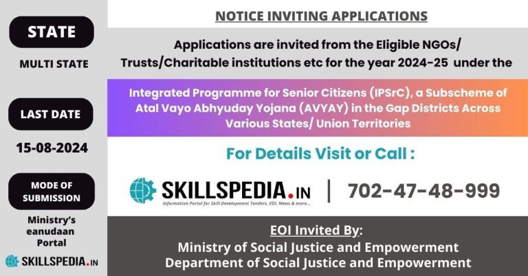 Online Application Invited under the Integrated Programme for Senior ...
