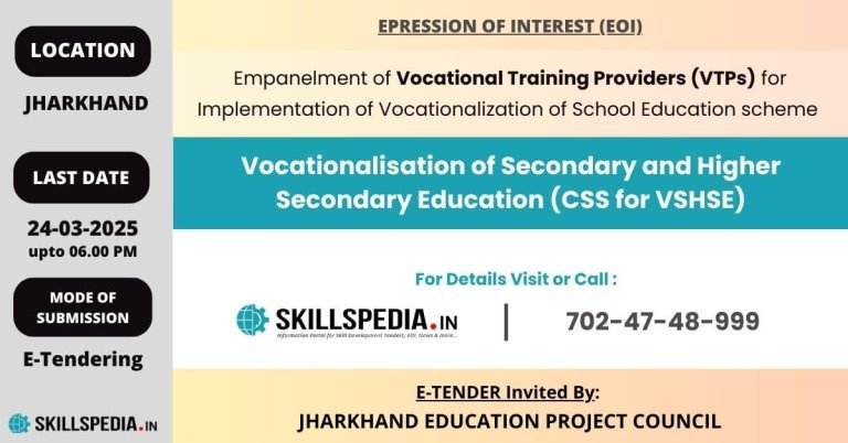 Empanelment of Vocational Training Providers (VTPs) for Implementation ...