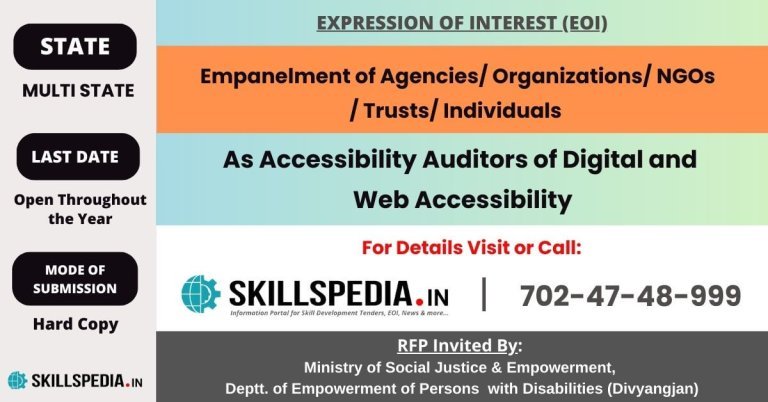 EOI Empanelment of Agencies/ Organizations/ NGOs /Trusts/Individuals As ...