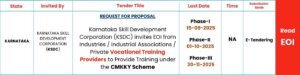 EOI to provide Training under the CMKKY Scheme-KSDC Karnataka